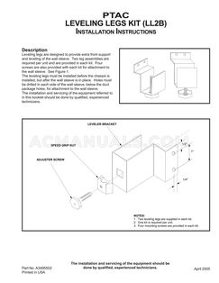 Amana LL2B Installation Instructions