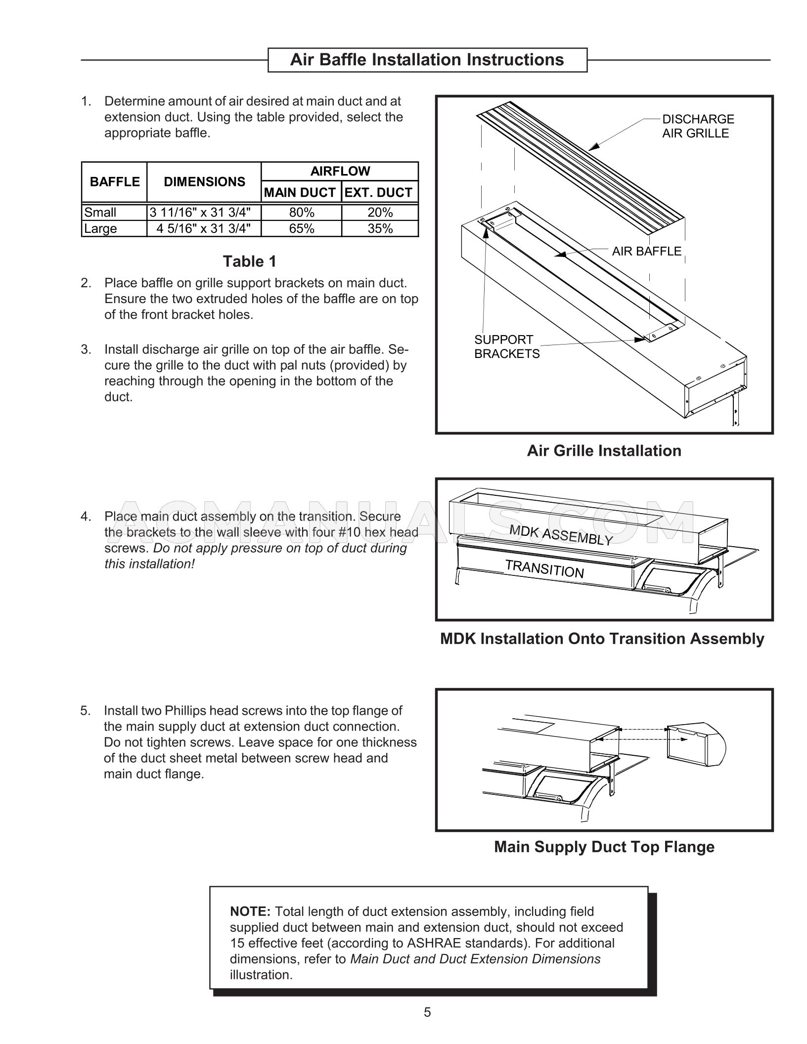 Amana MDK01E Installation Instructions