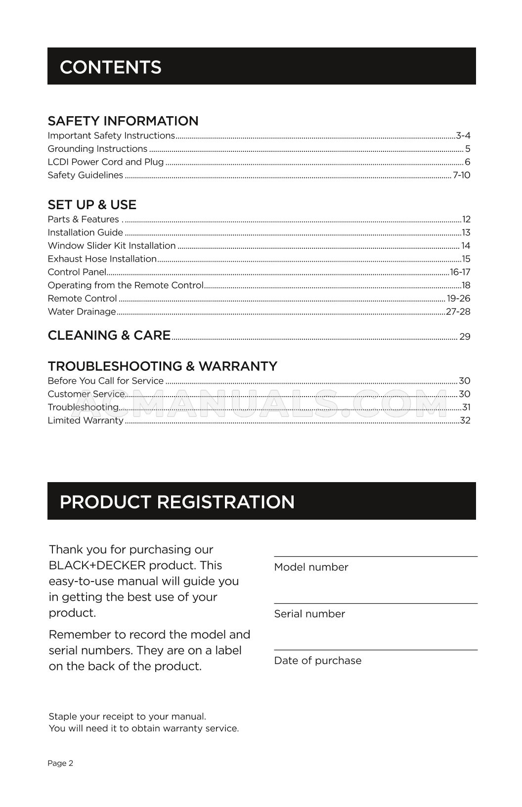 Black and Decker BPT10HWTB Instruction Manual