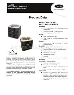 Carrier 24ABB3 Comfort Specifications Sheet