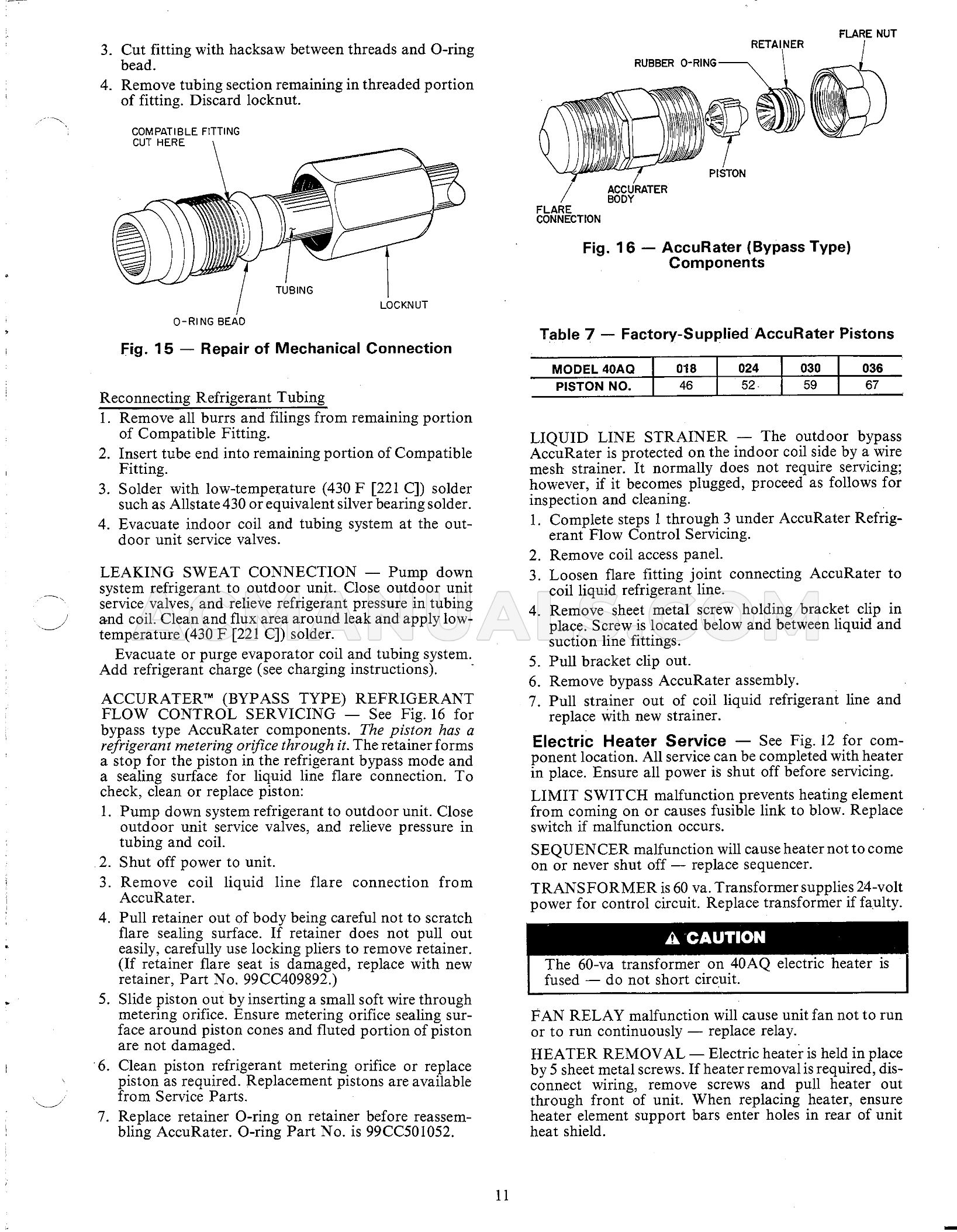 Carrier 40AQ030 40AQ Installation, Start-Up and Service Instructions