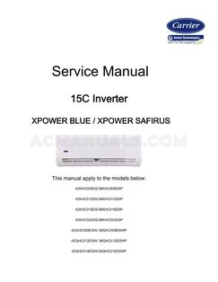 Carrier 42KHF036DS XPower Blue 3 Service Manual