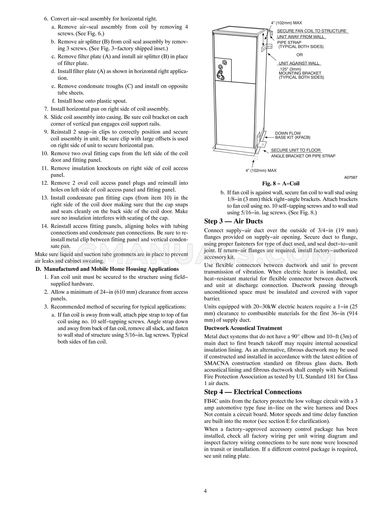 Carrier FB4CNP030 Comfort Installation Manual