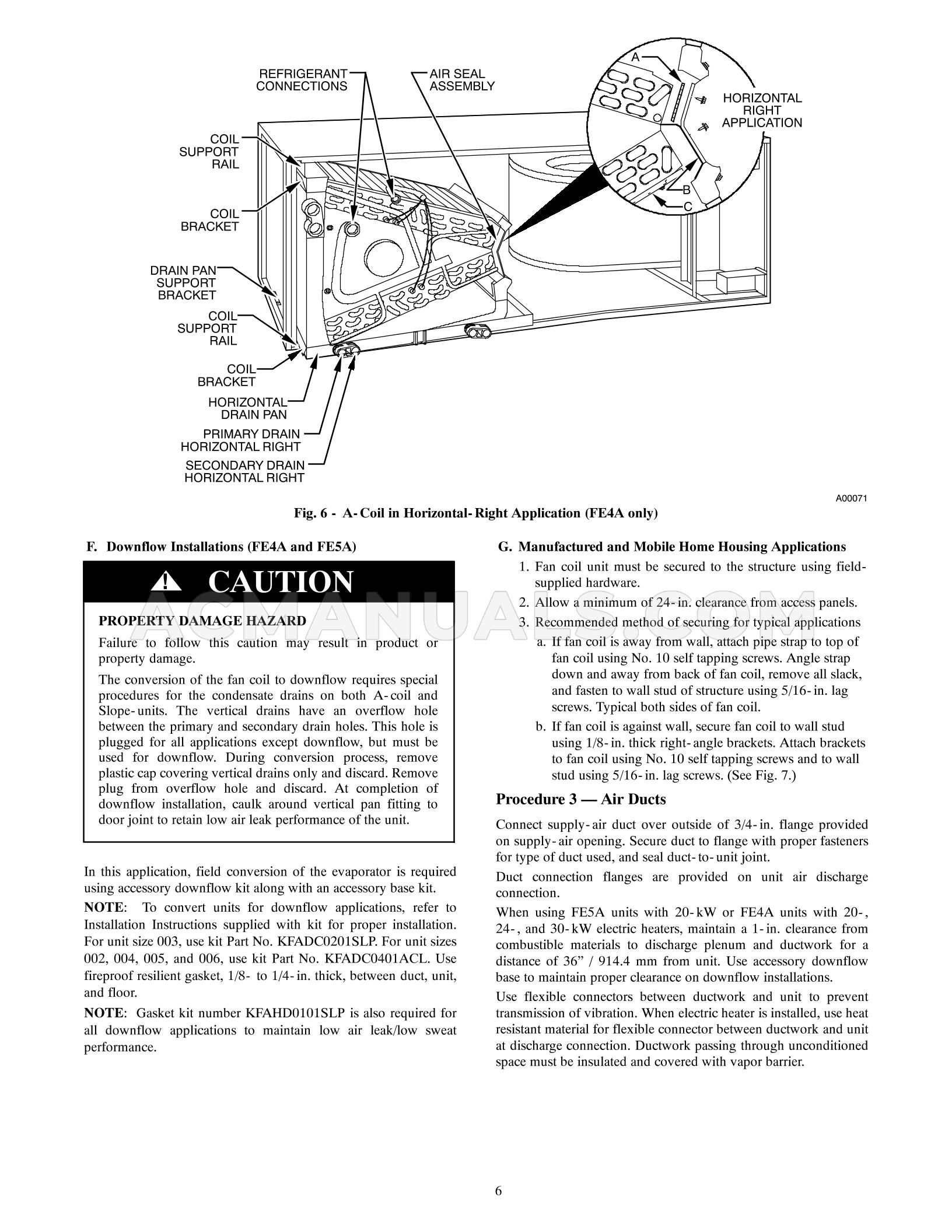 Carrier FE4ANF005 Infinity Installation Instructions