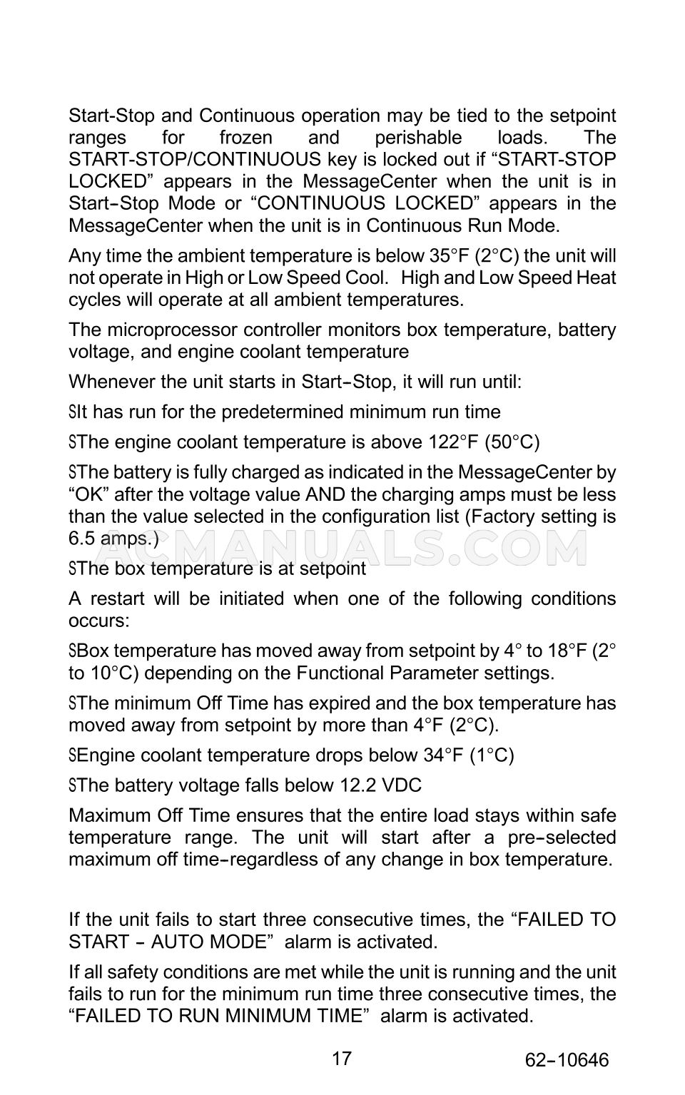 Carrier Ultra Transicold Operator's Manual