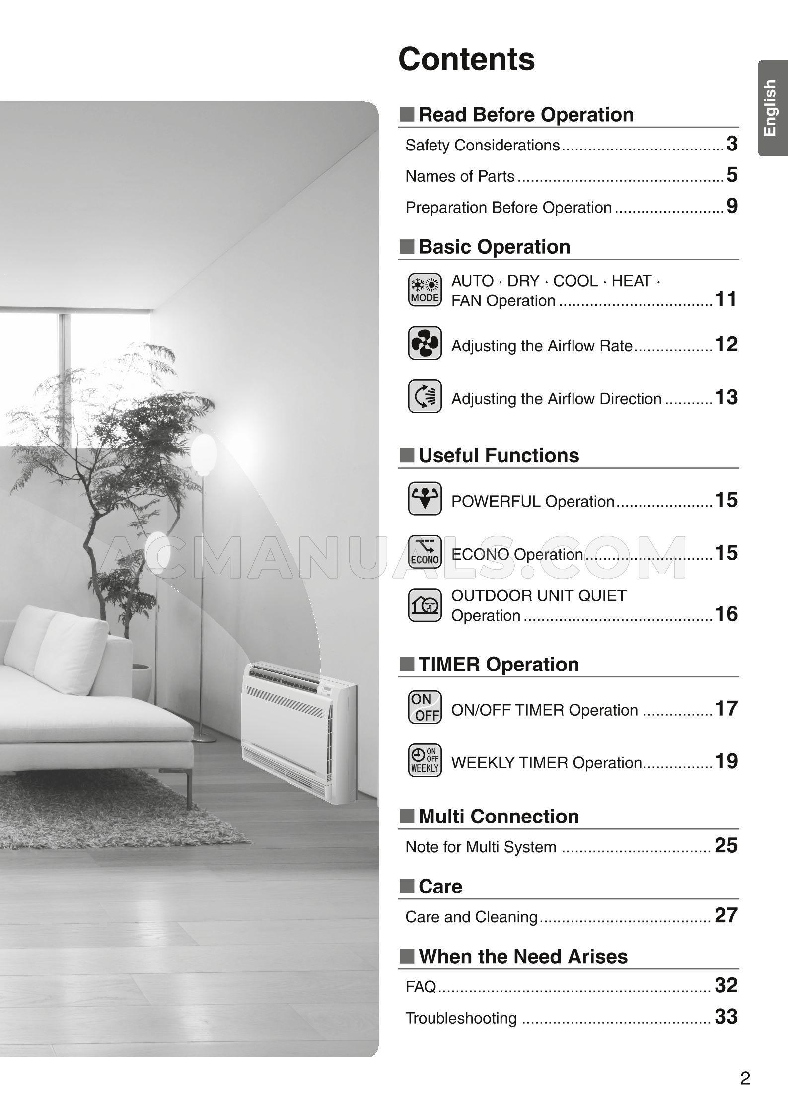 Daikin 1311306 Operation Manual