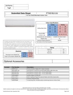 Daikin 1316482 Spec Sheet