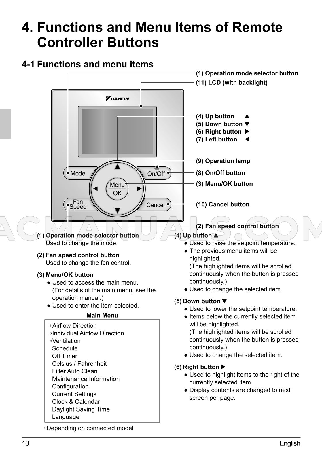 Daikin BRC1E73 Installation Manual