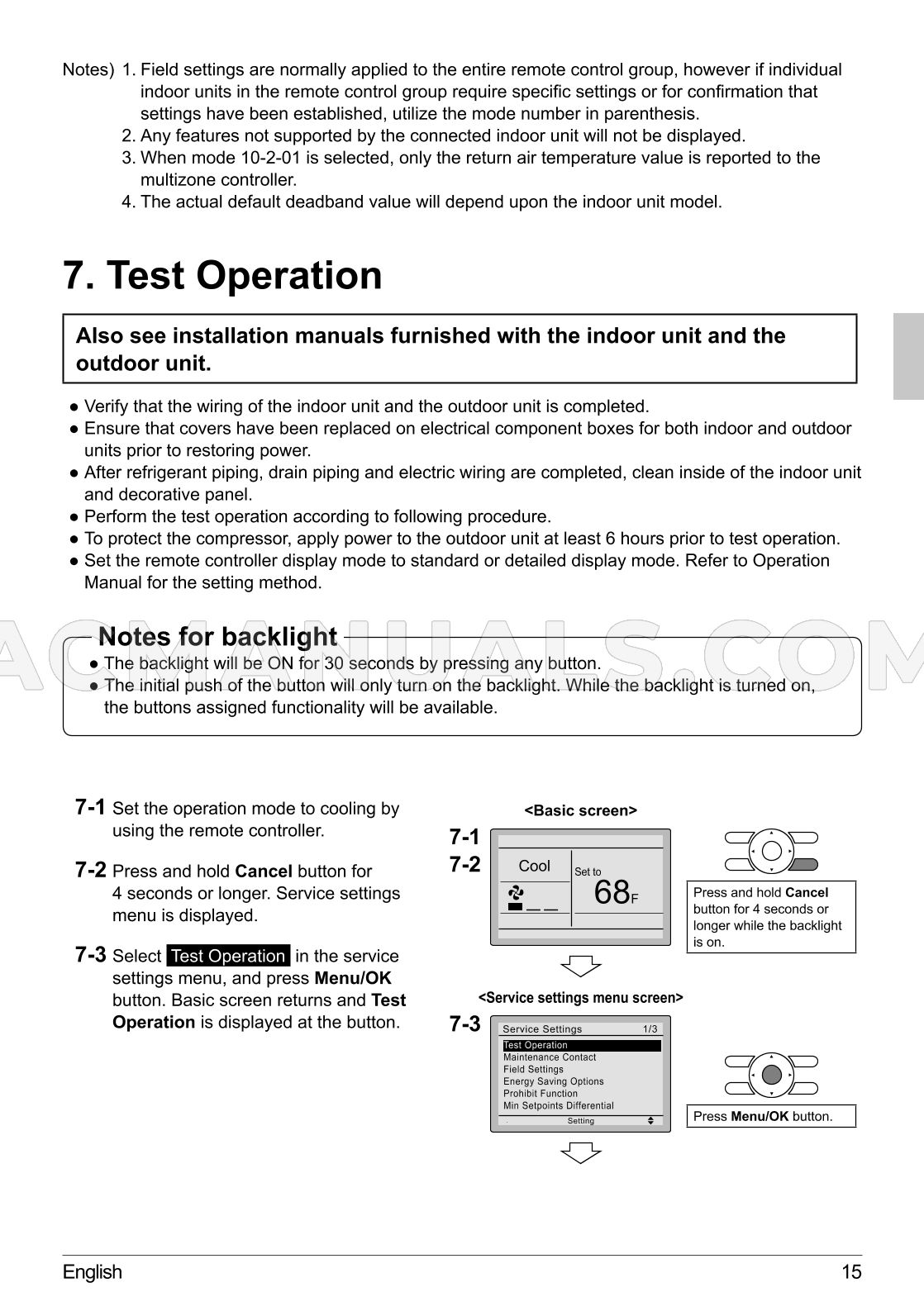 Daikin BRC1E73 Installation Manual