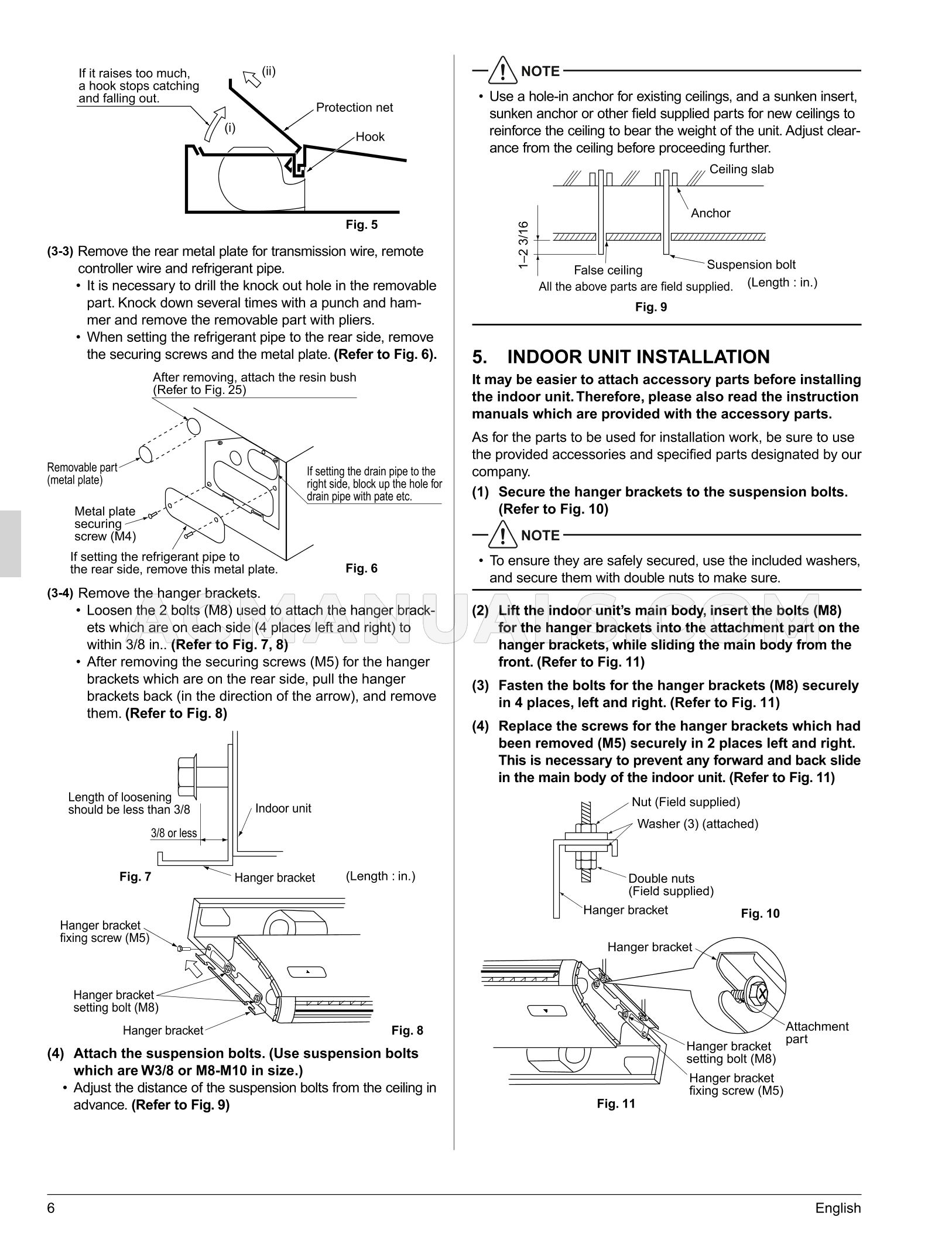 Daikin FHQ18PVJU SkyAir Installation Manual