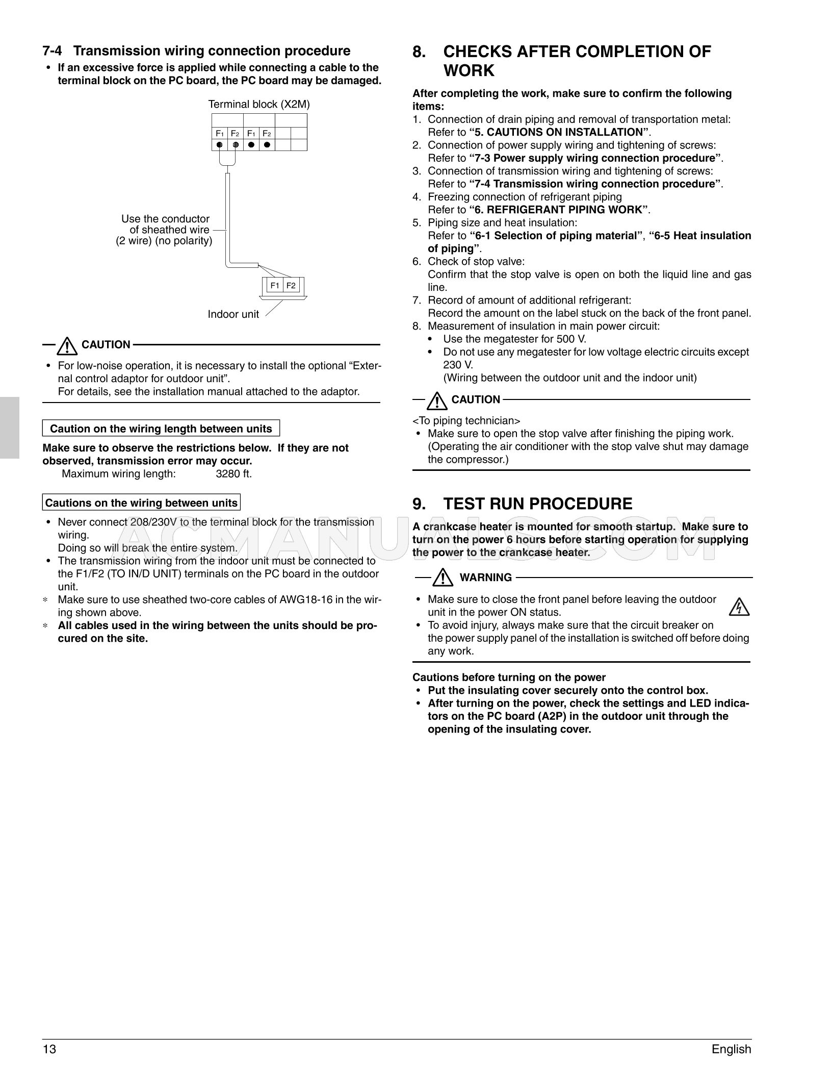 Daikin RZQ24PVJU9 SkyAir Installation Manual