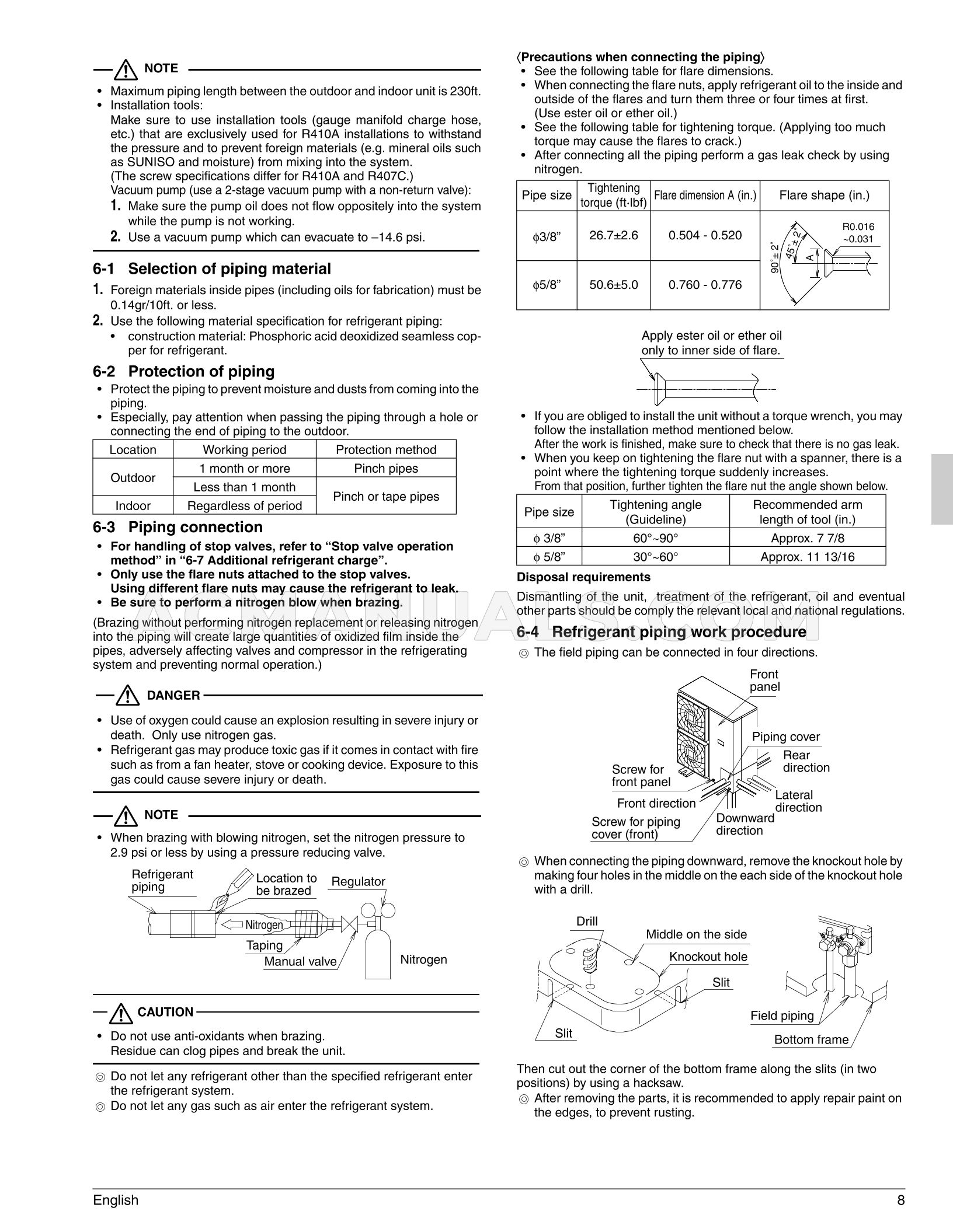 Daikin RZQ24PVJU9 SkyAir Installation Manual