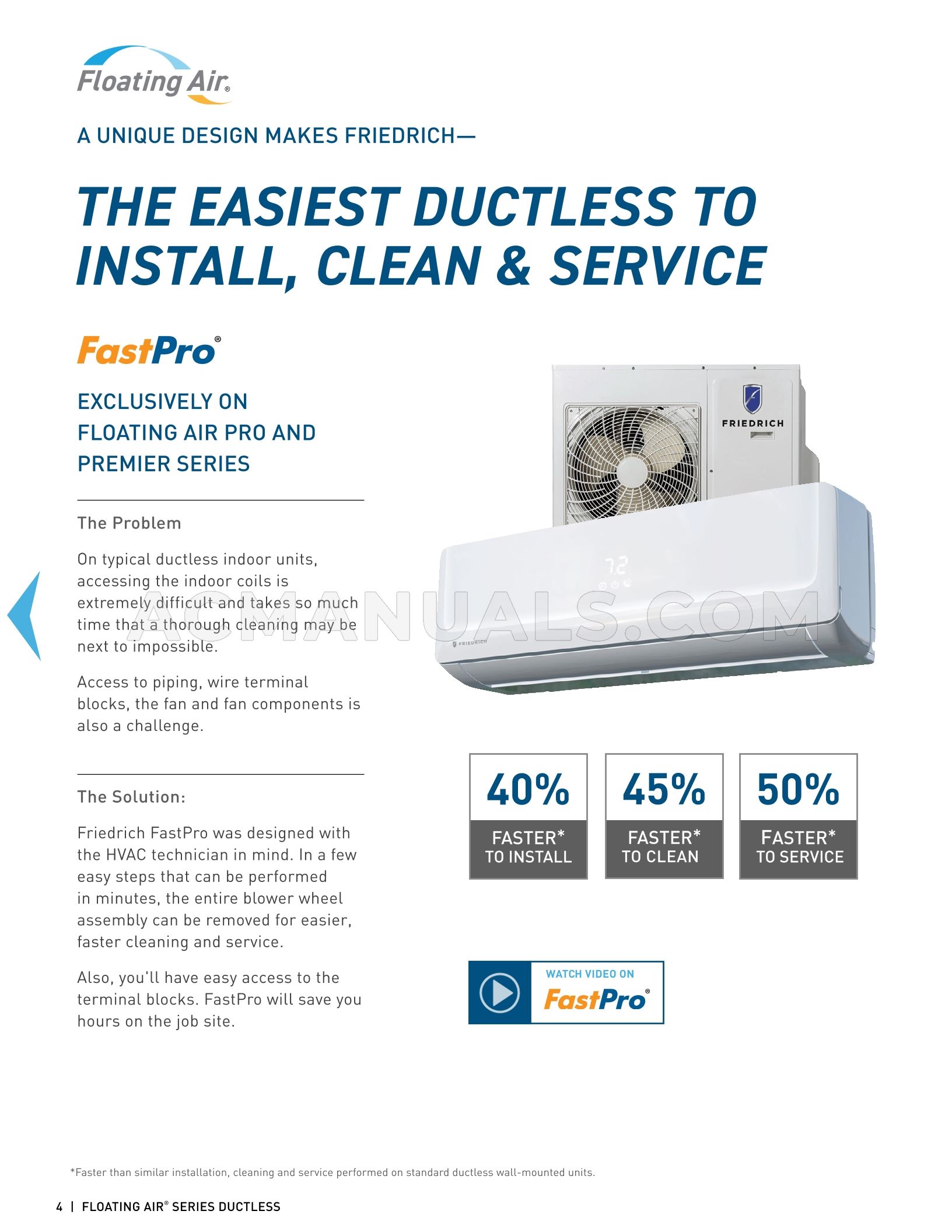 Friedrich FPHFR24A3A Floating Air Pro Brochure