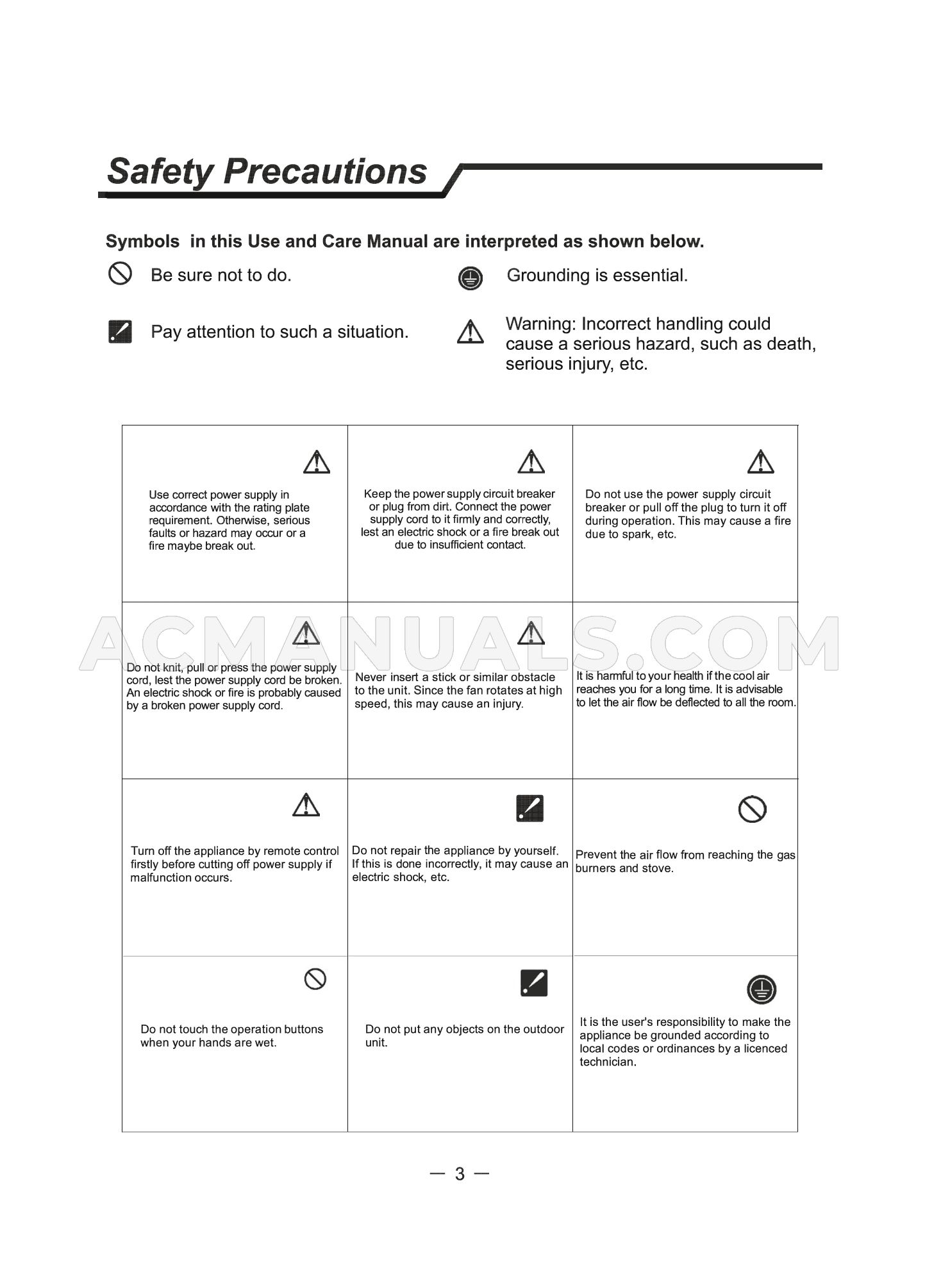 Friedrich FRHSW12A3B Floating Air Premier Installation Manual