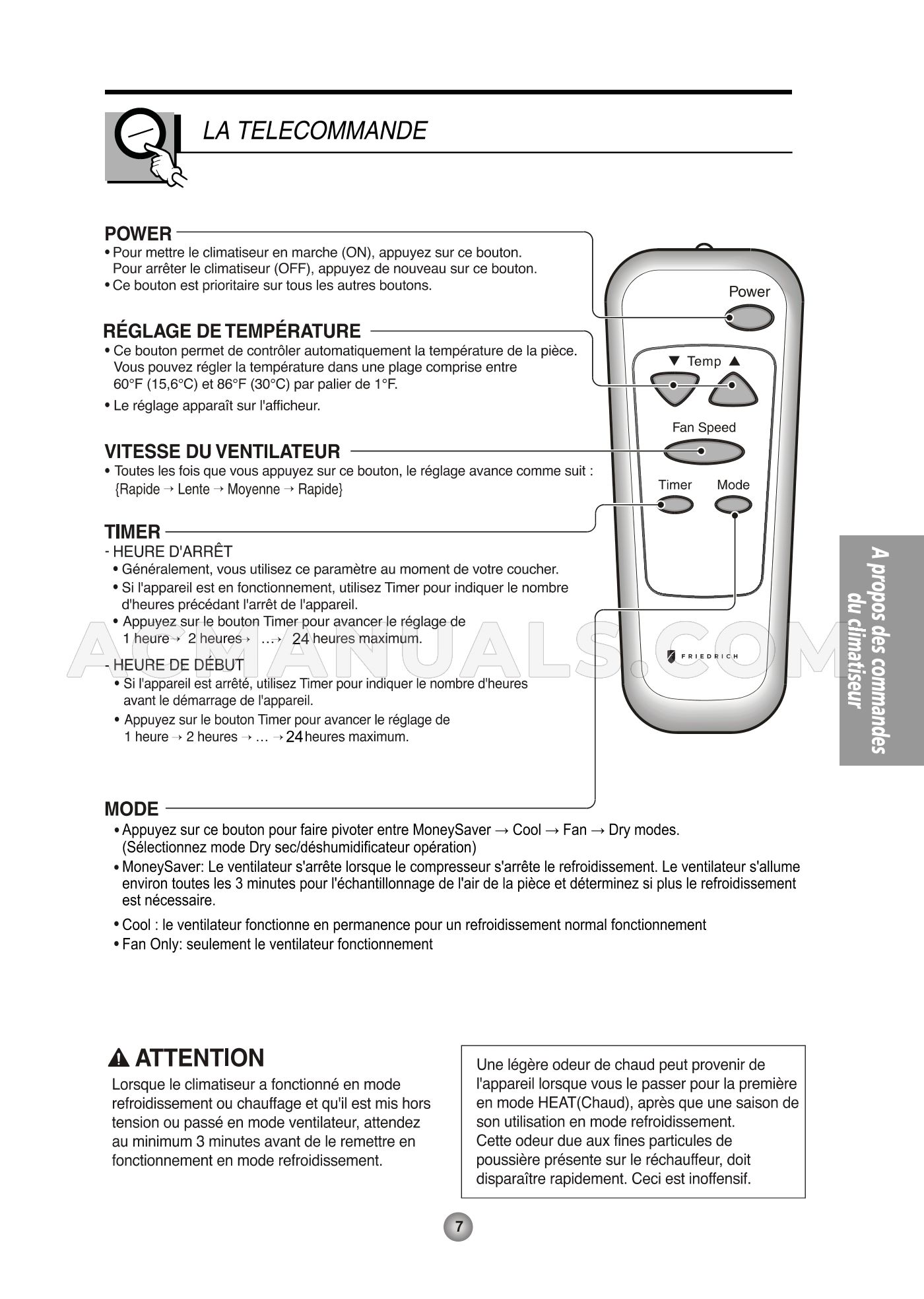 Friedrich US10D10C Uni-Fit Installation and Operation Guide
