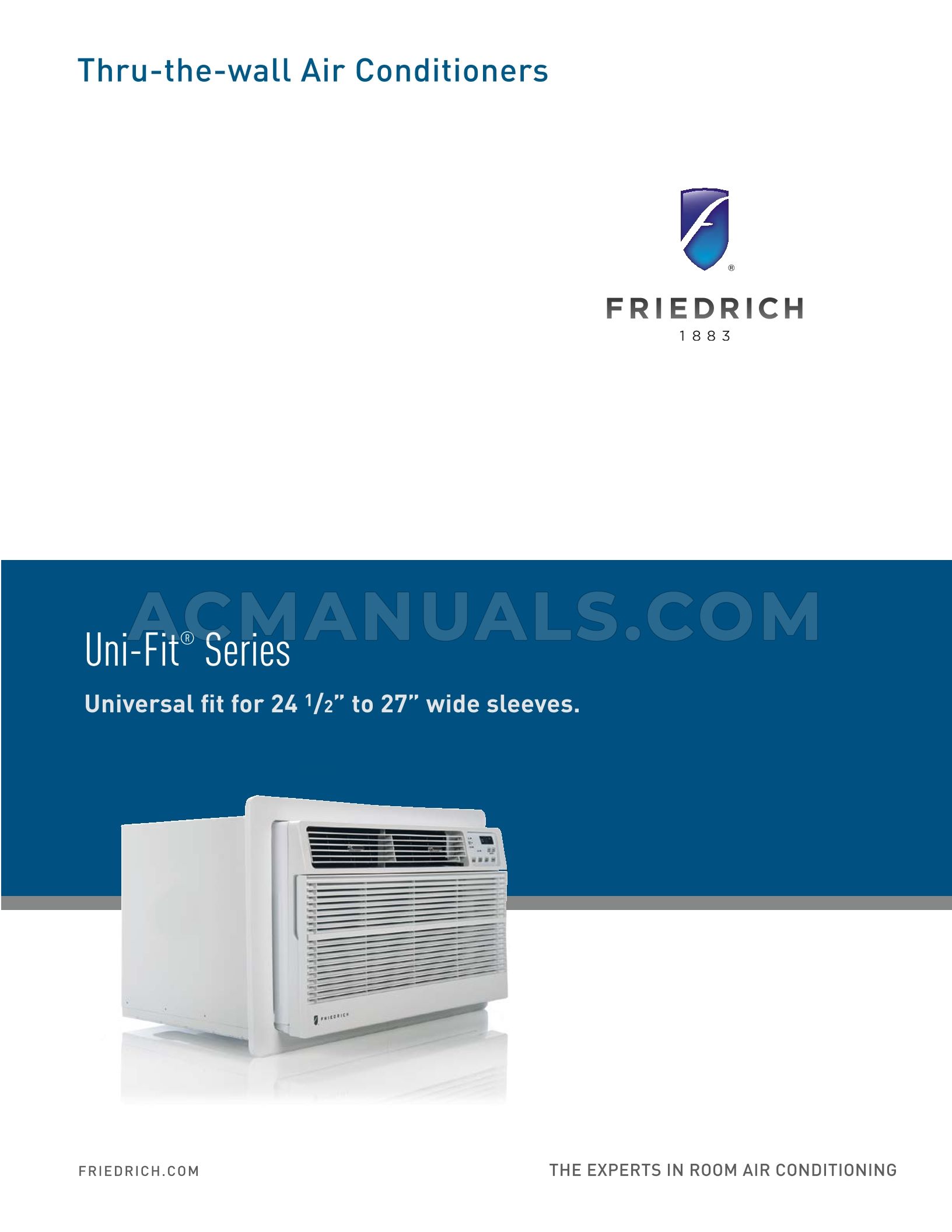 Friedrich US10D10C Uni-Fit Spec Sheet