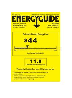 Frigidaire FFRA0522R1 Energy Guide