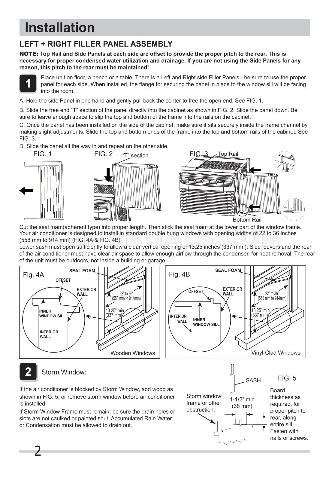 Frigidaire FFRA0822U1 Installation Instructions