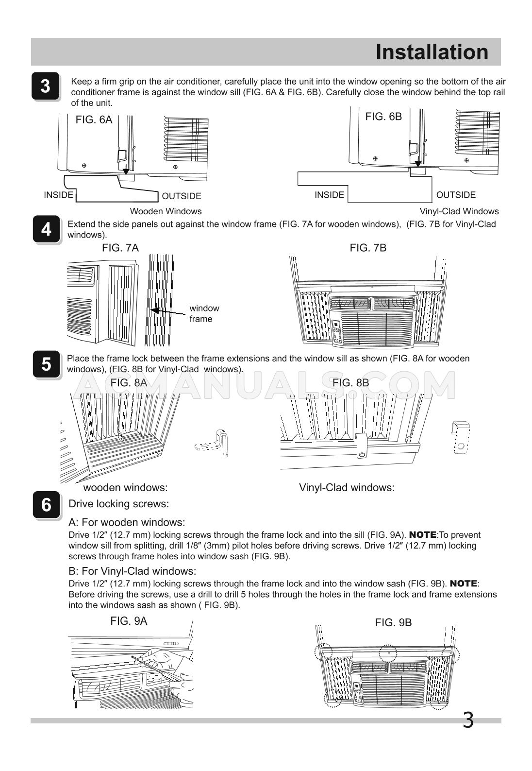 Frigidaire FFRE1233S1 Wiring Diagram/Installation Instructions