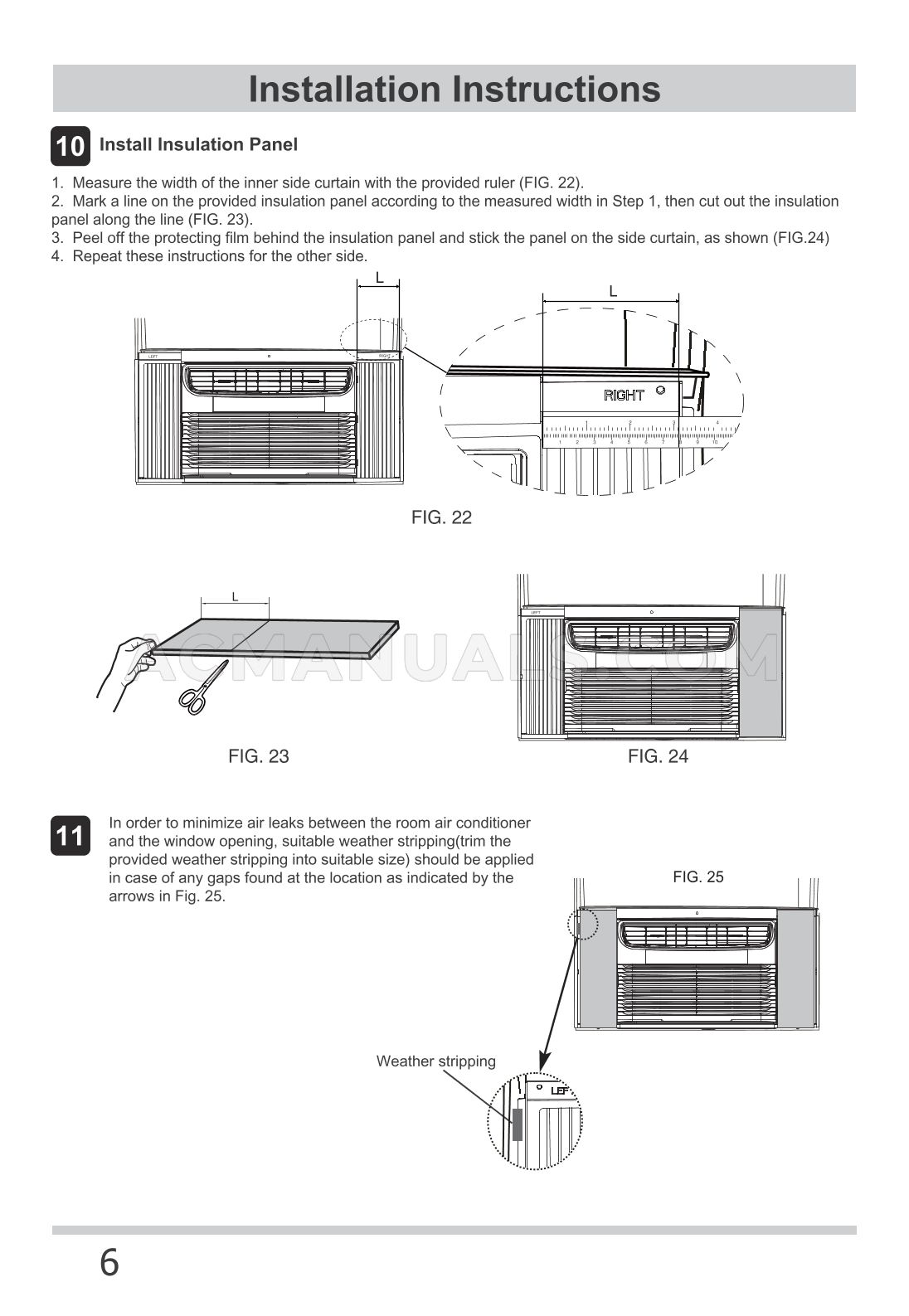 Frigidaire FFRE1533U1 Installation Instructions