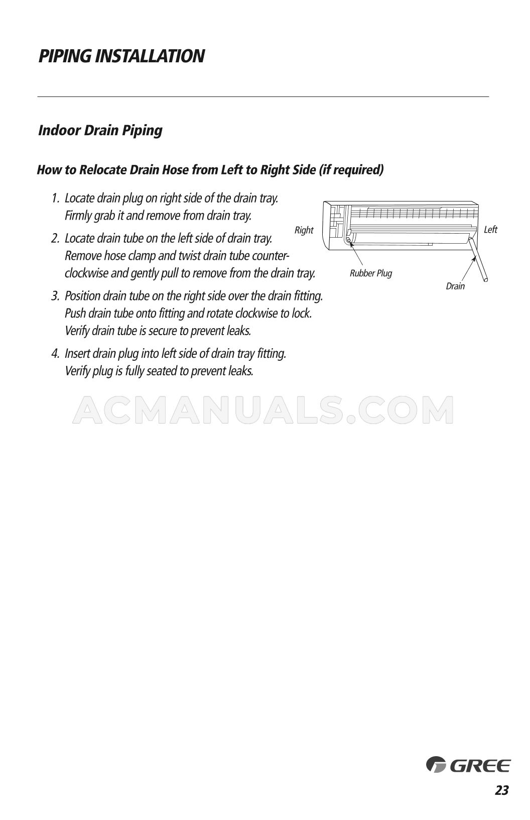 Gree MULTI24HP230V1CO Installation Instructions