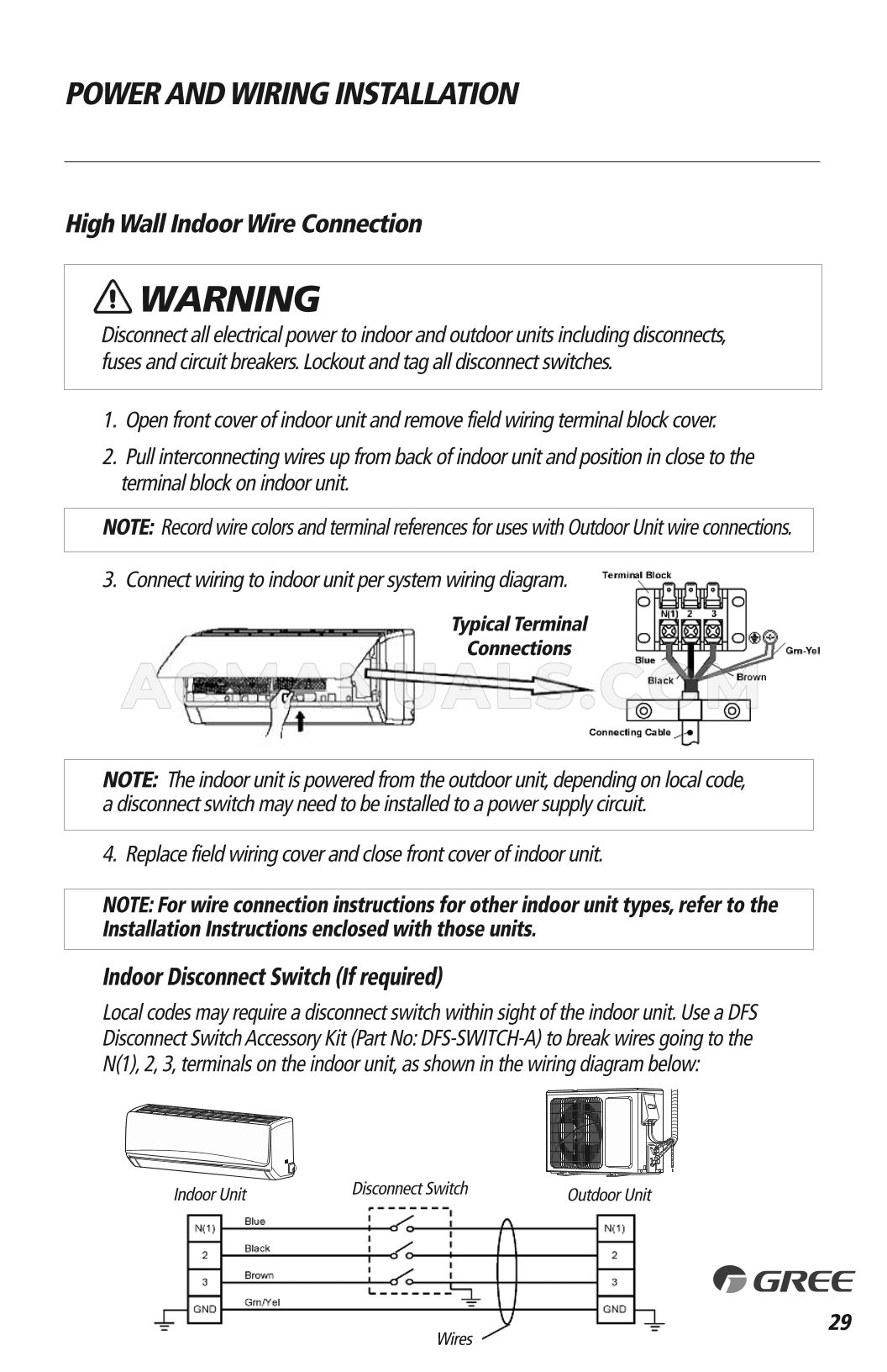Gree MULTI24HP230V1CO Installation Instructions