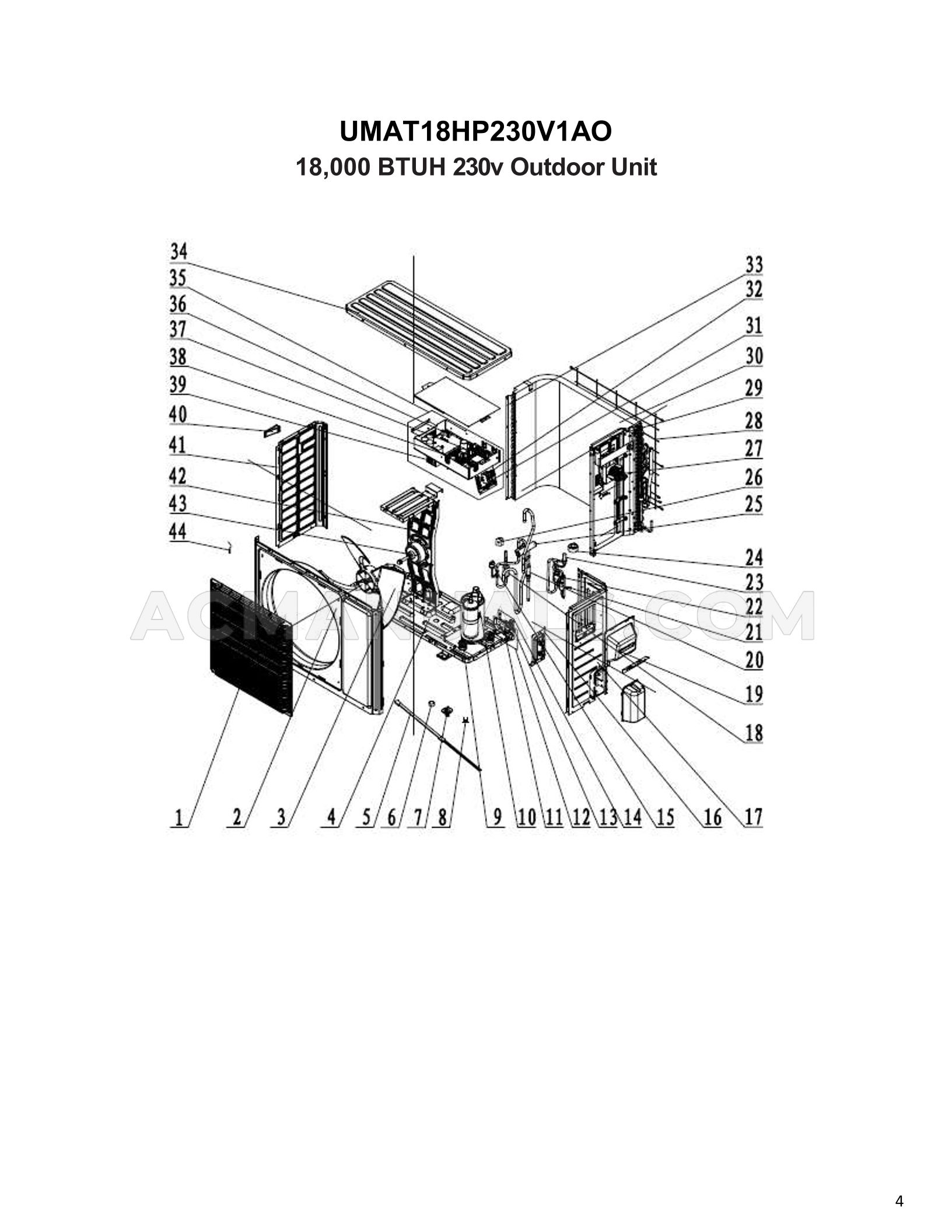 Gree 1309391 Parts List