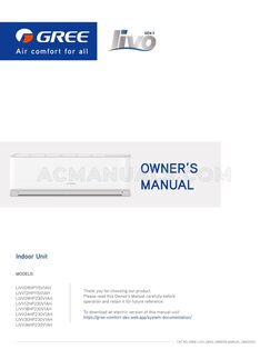 Gree LIVV30HP230V1A Owners Manual