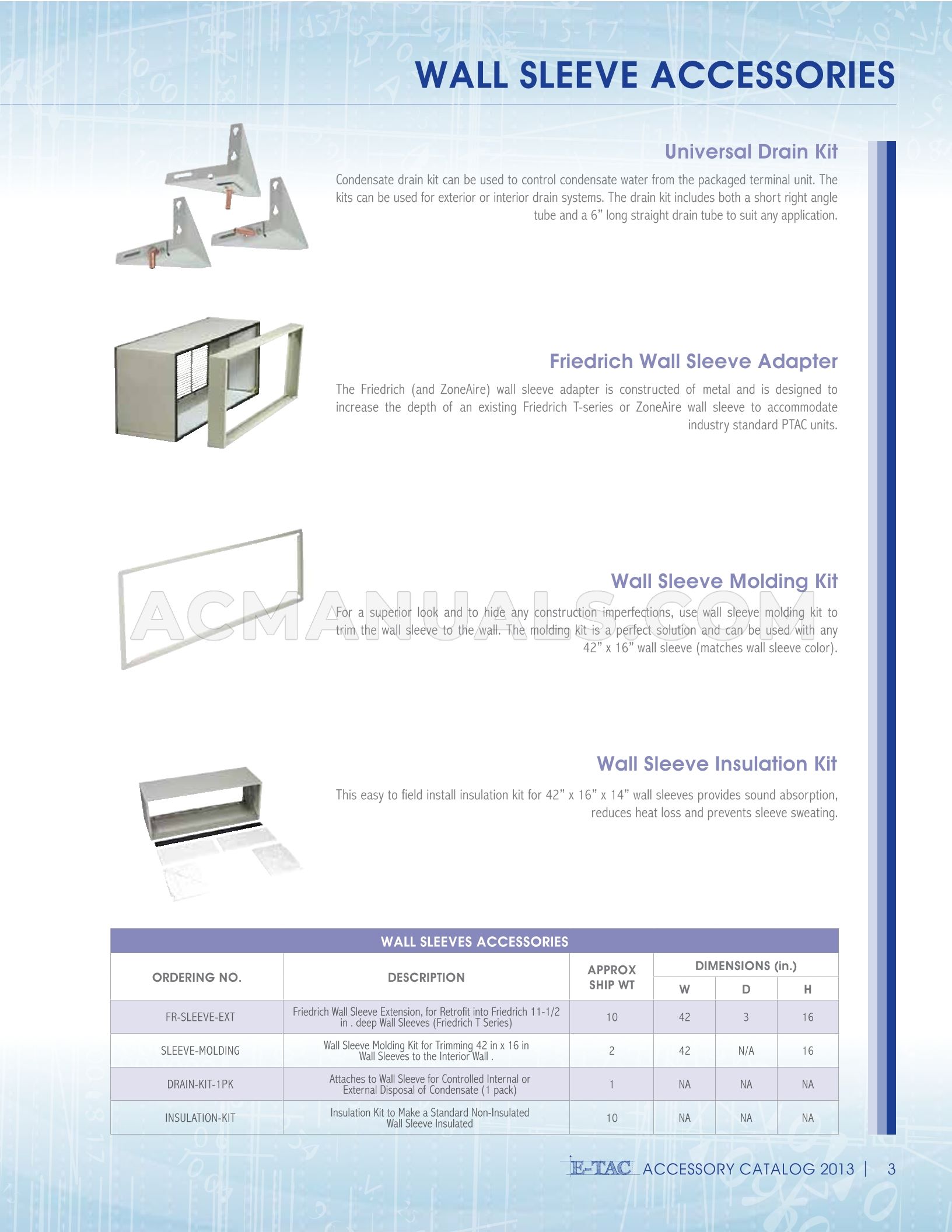 Gree ETAC12HP230V30AA E-TAC E-TAC Accessory Brochure