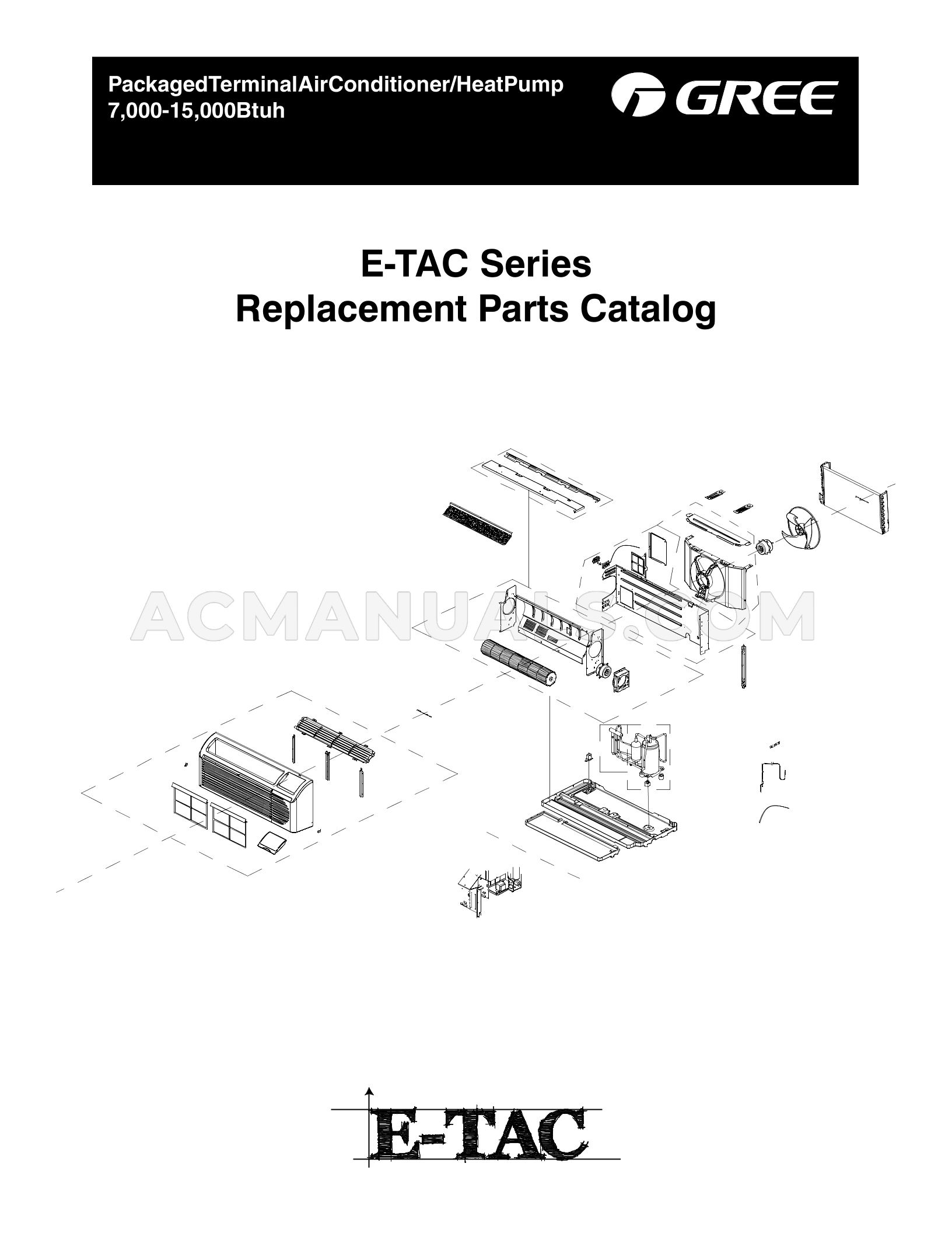 Gree ETAC212HP230VAA Part List Sheet