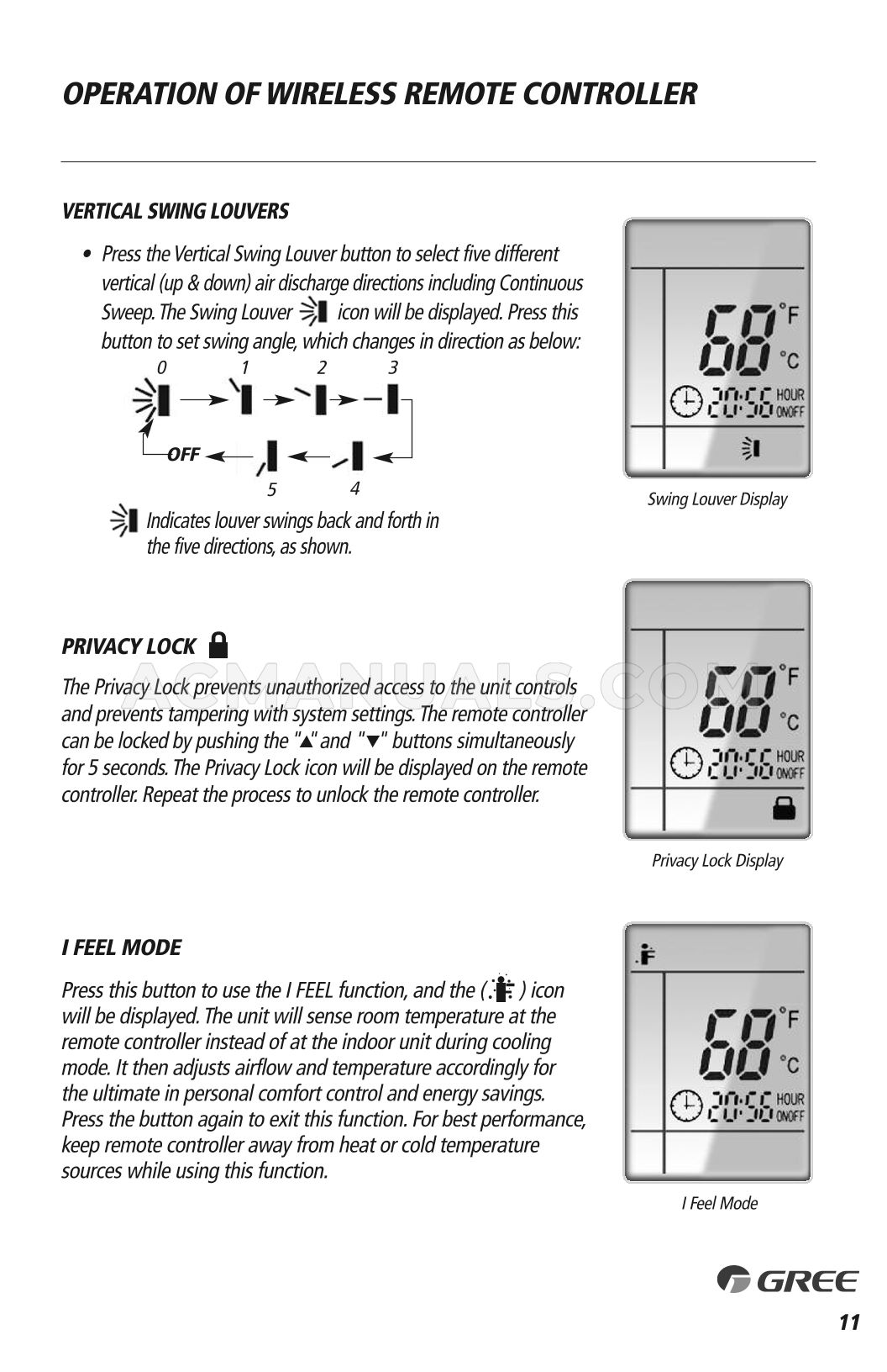 Gree LIVS12HP230V1B Owner's Manual