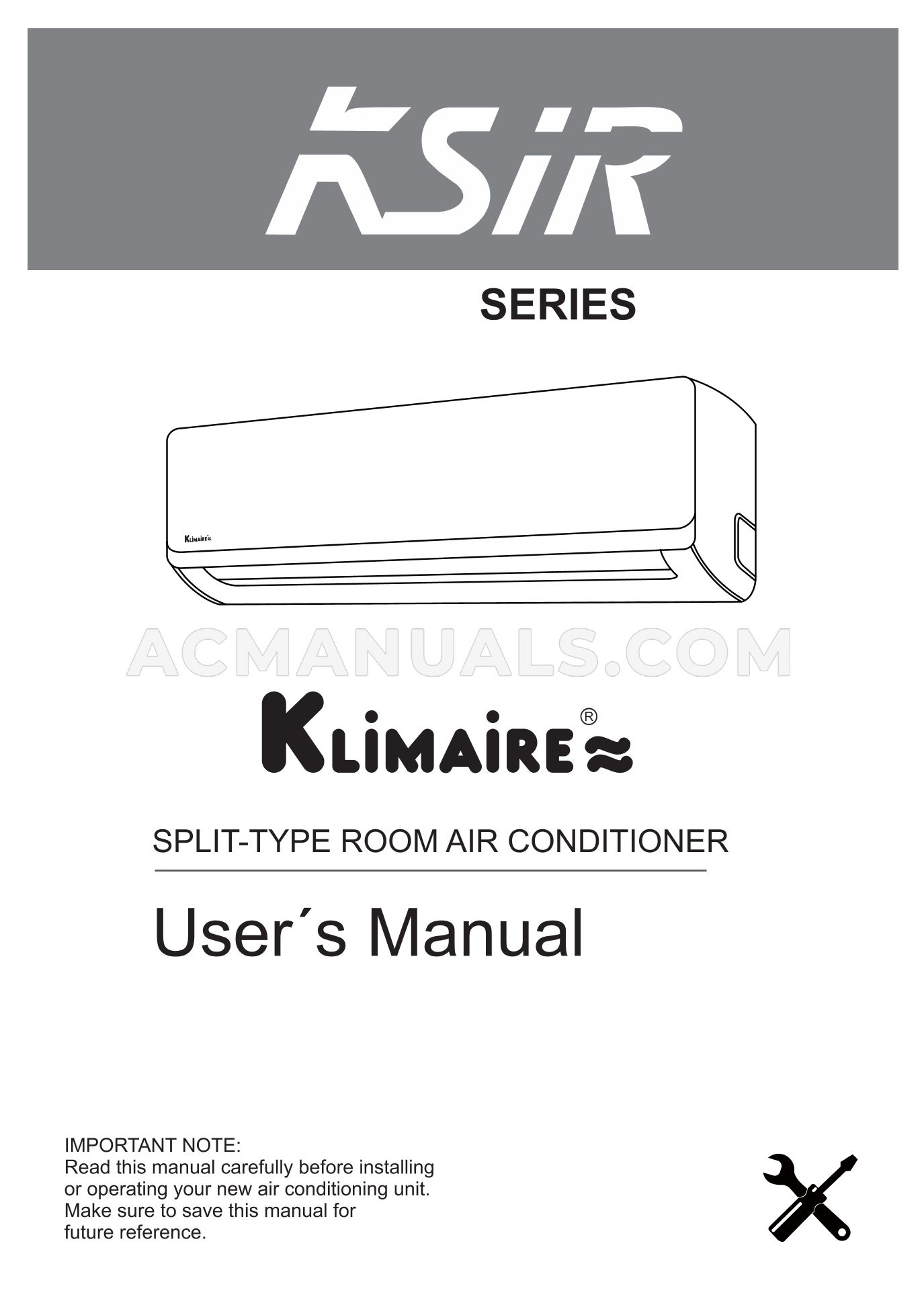 Klimaire KM14B1041 KSIR User Manual