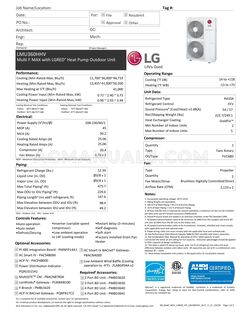 LG 963567 LMU360HHV Specifications Sheet
