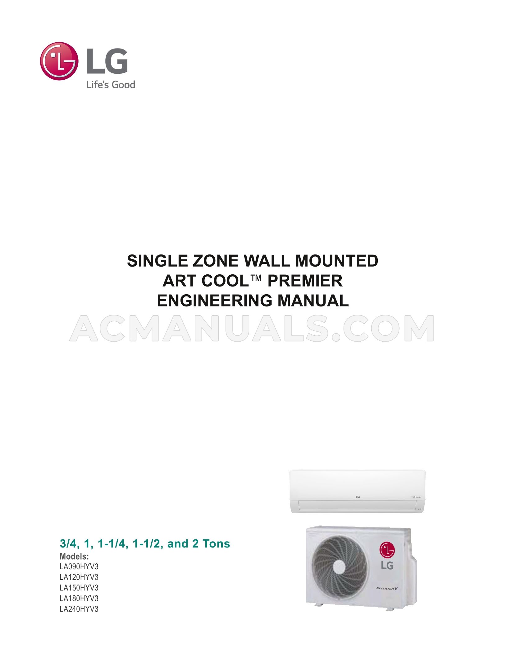 LG LA180HYV3 Engineering Manual