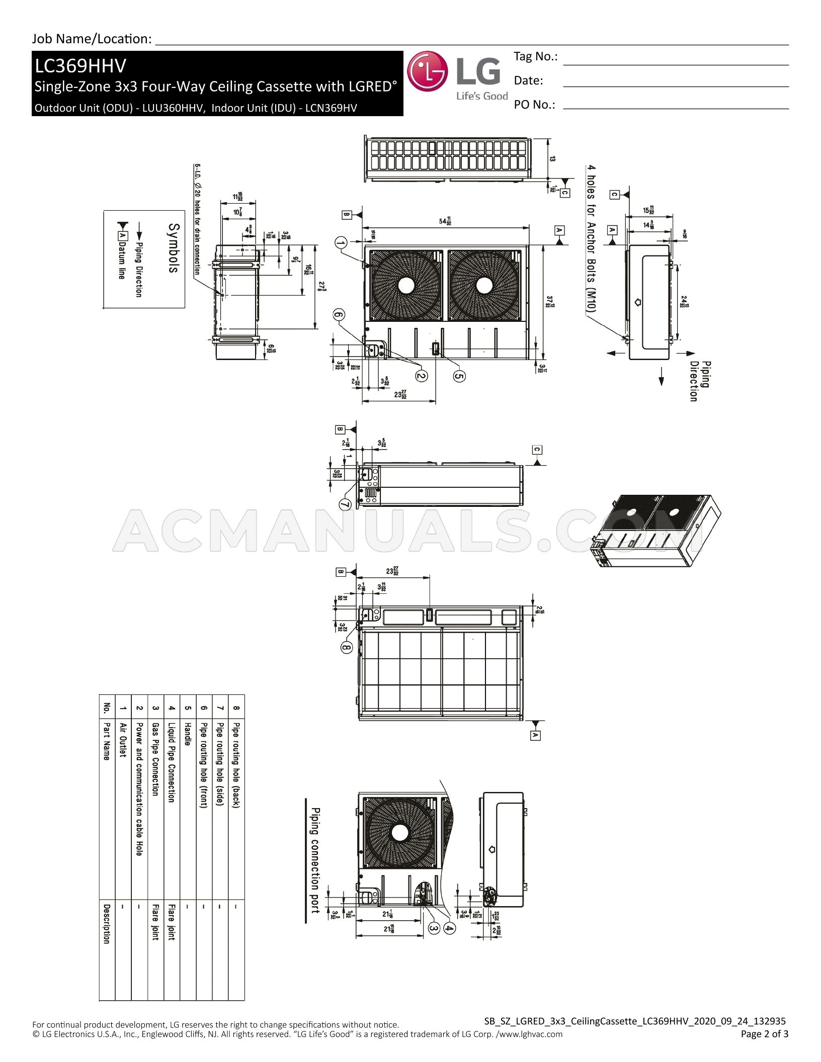 LG LV361HHV4 Submittal