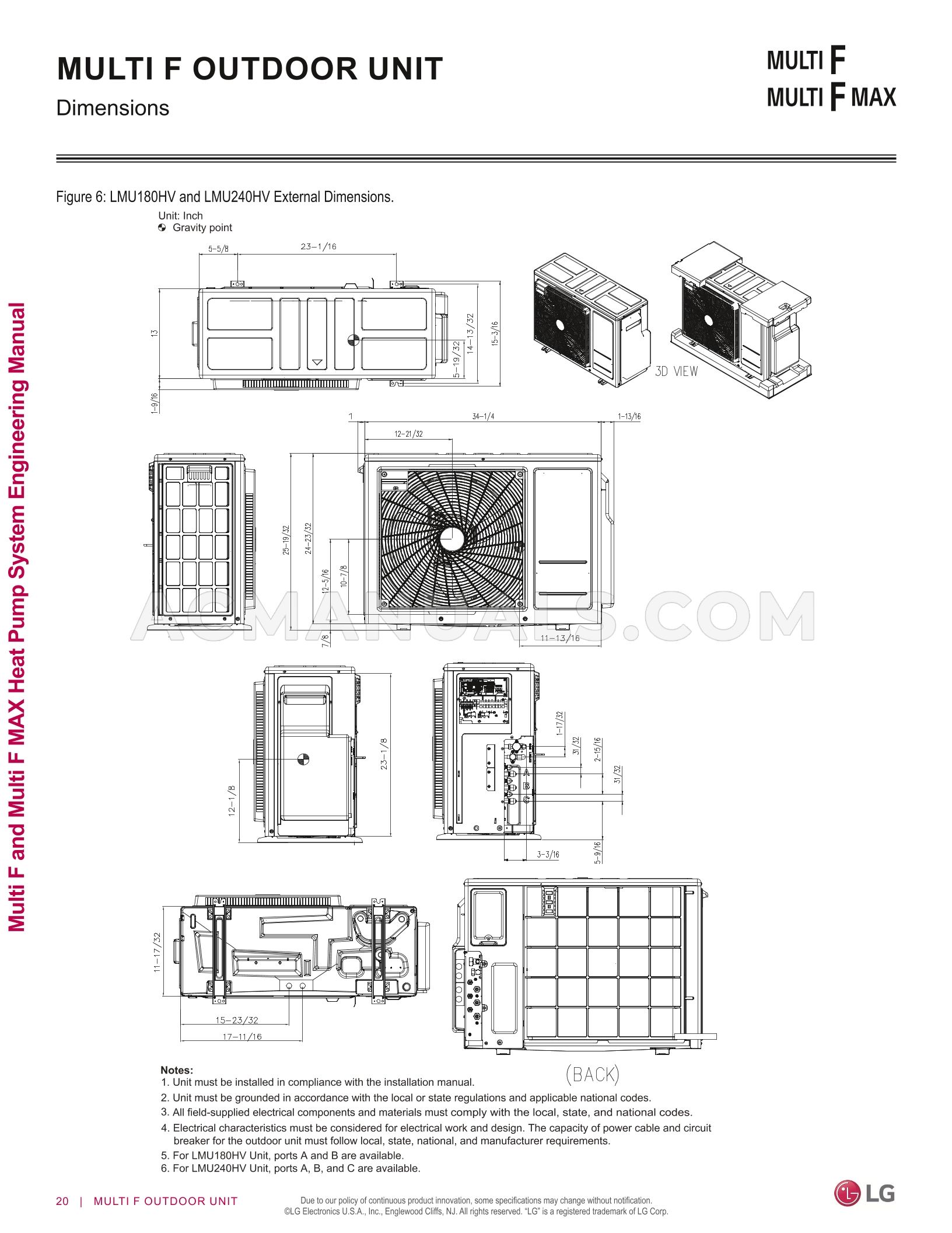 LG LMU240HV Engineering Manual