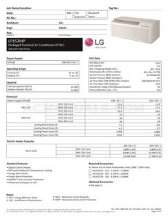 LG LP153IHP Spec Sheet