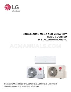 LG LS240HEV Installation Manual