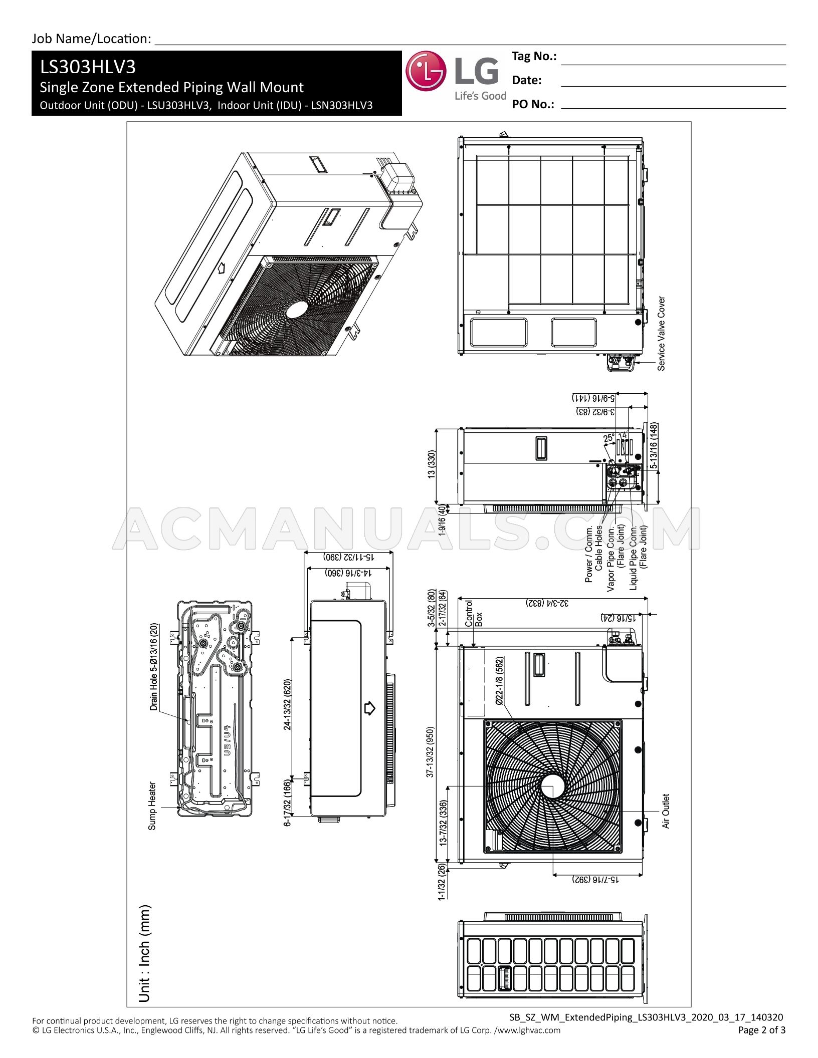 LG LS243HLV3 Submittal