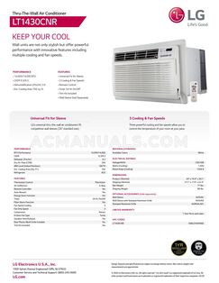 LG LT1430CNR Spec Sheet