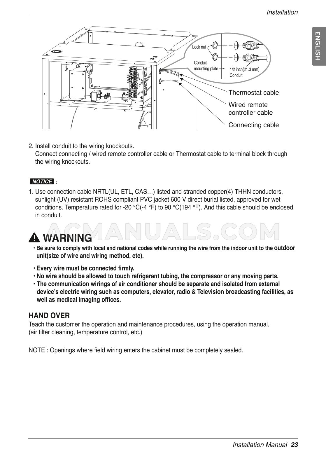 LG LVN241HV4 Installation Manual