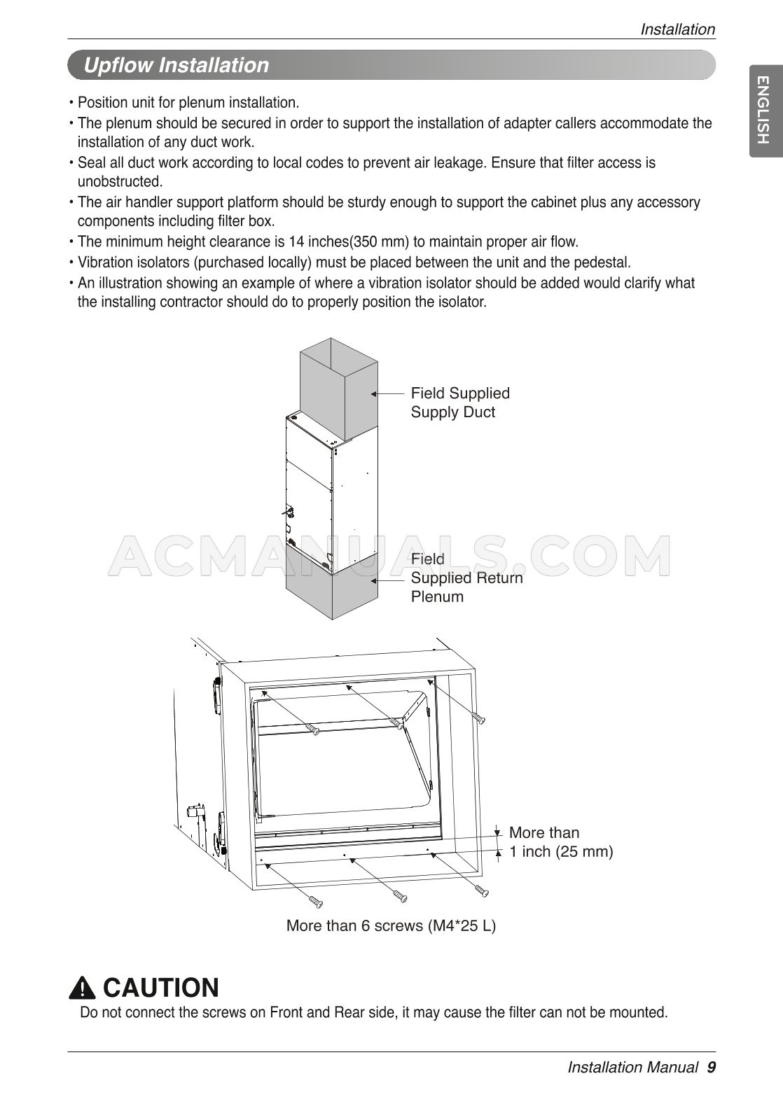 LG LVN241HV4 Installation Manual