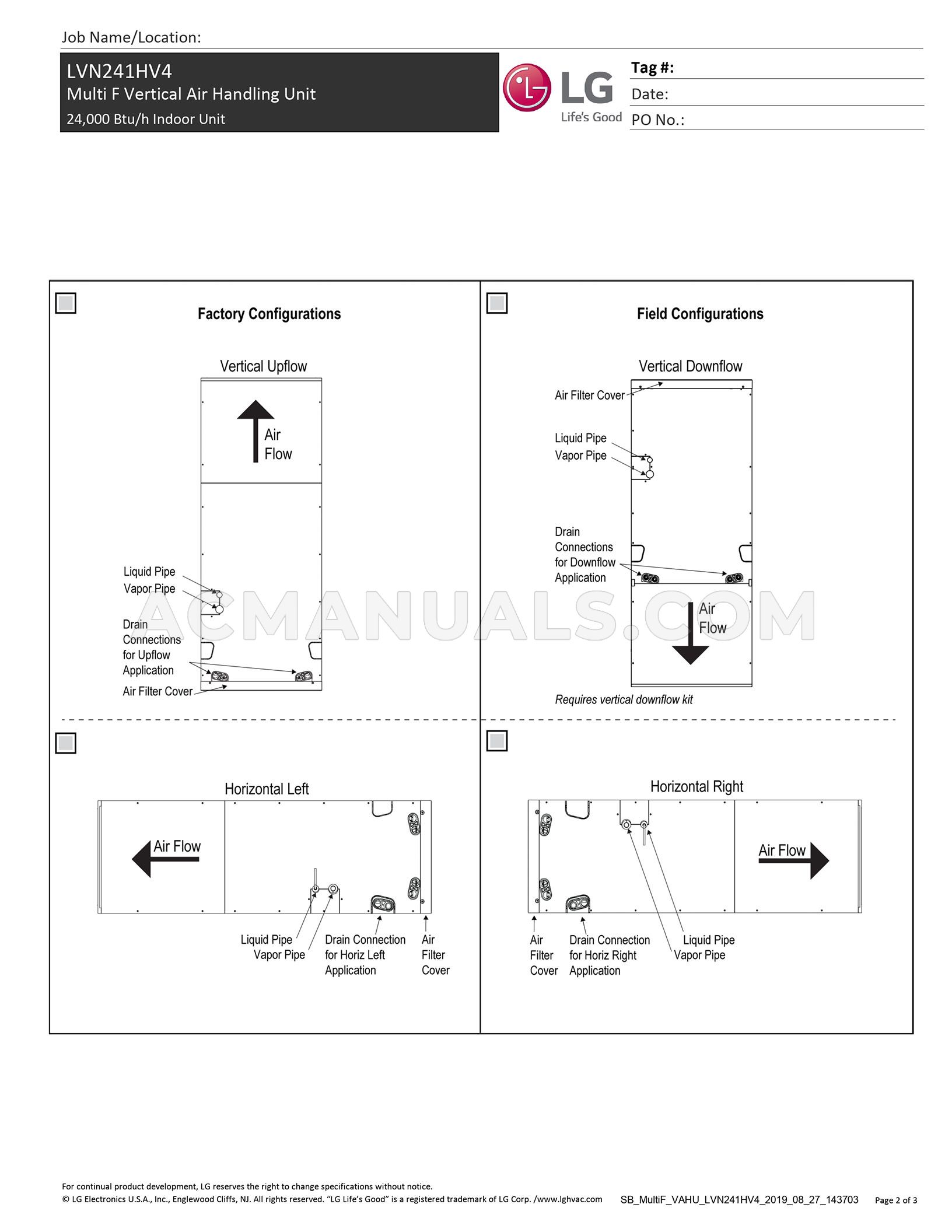 LG LVN241HV4 Submittal