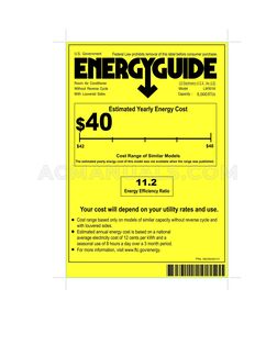 LG LW5016 Energy Guide