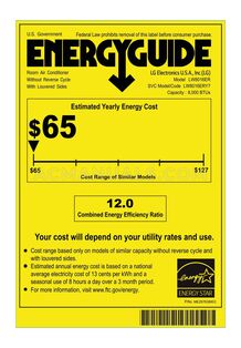 LG LW8016ER Energy Guide