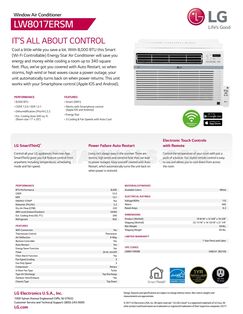 LG LW8017ERSM Specifications Sheet