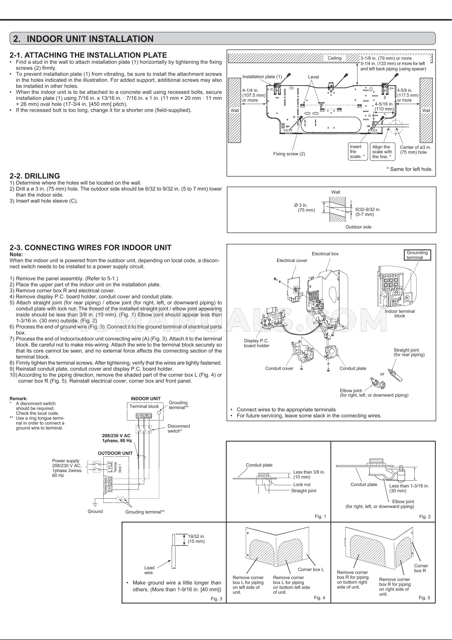 Mitsubishi MSZEF12NAWU1 M Series Installation Manual
