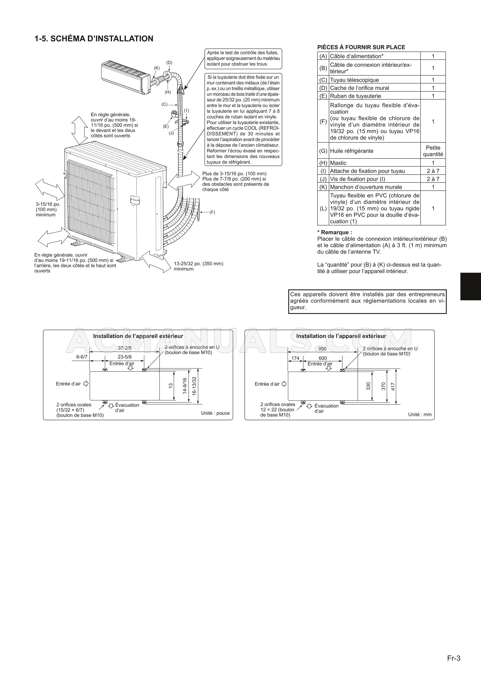 Mitsubishi MXZ4C36NA2U1 M Series Installation Manual